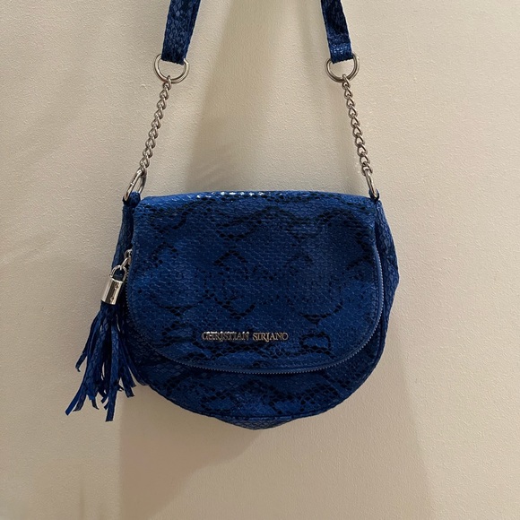 Christian Siriano | Bags | Christian Siriano Cobalt Blue Snakeskin ...